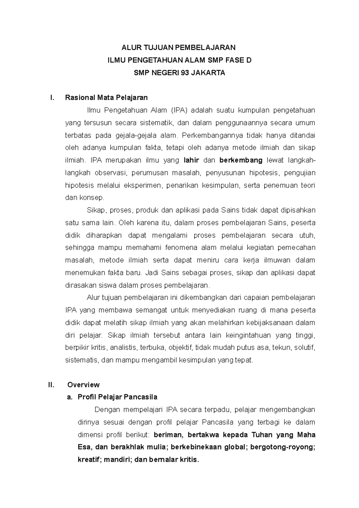 ATP IPA Kelas 7 & 8 - Man jadda wajada - ALUR TUJUAN PEMBELAJARAN ILMU ...