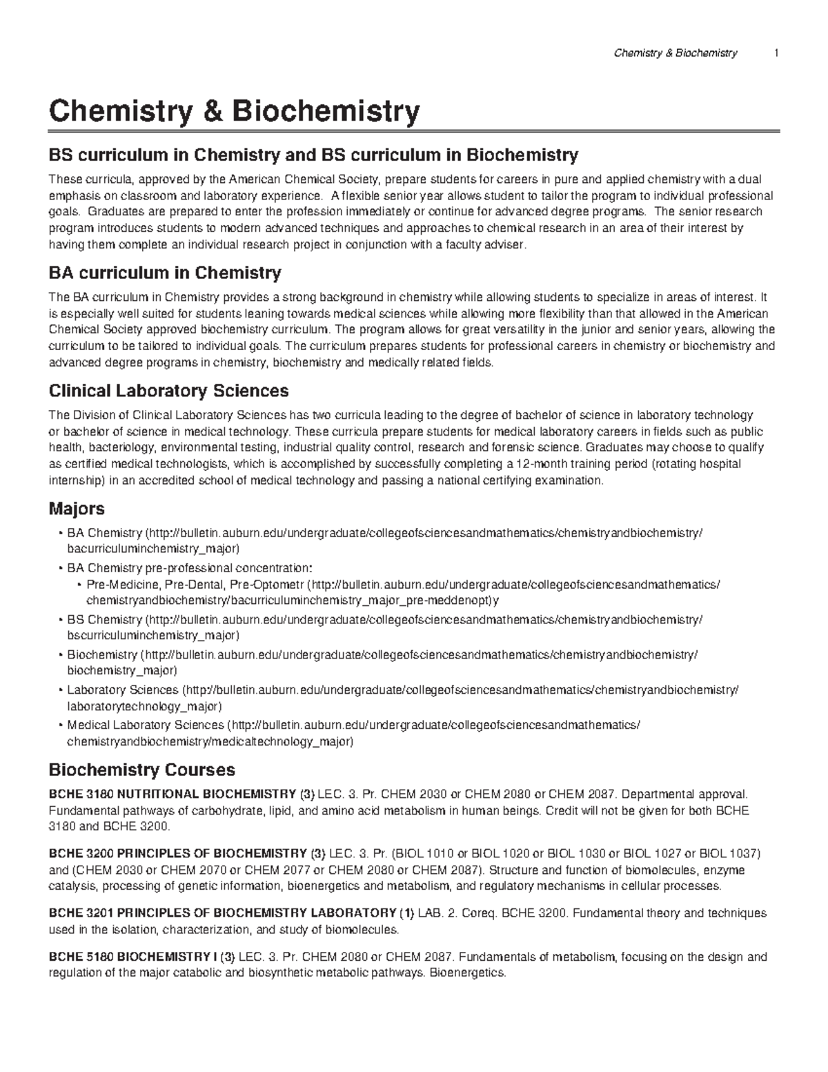 Chemistryandbiochemistry - Chemistry & Biochemistry BS curriculum in ...