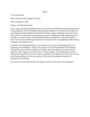 ENG 2050 Memo - This helps students to understand how to write letters ...