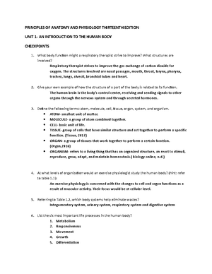 UNIT 8 Skeletal System Appendicular Skeleton Checklist & Answer ...