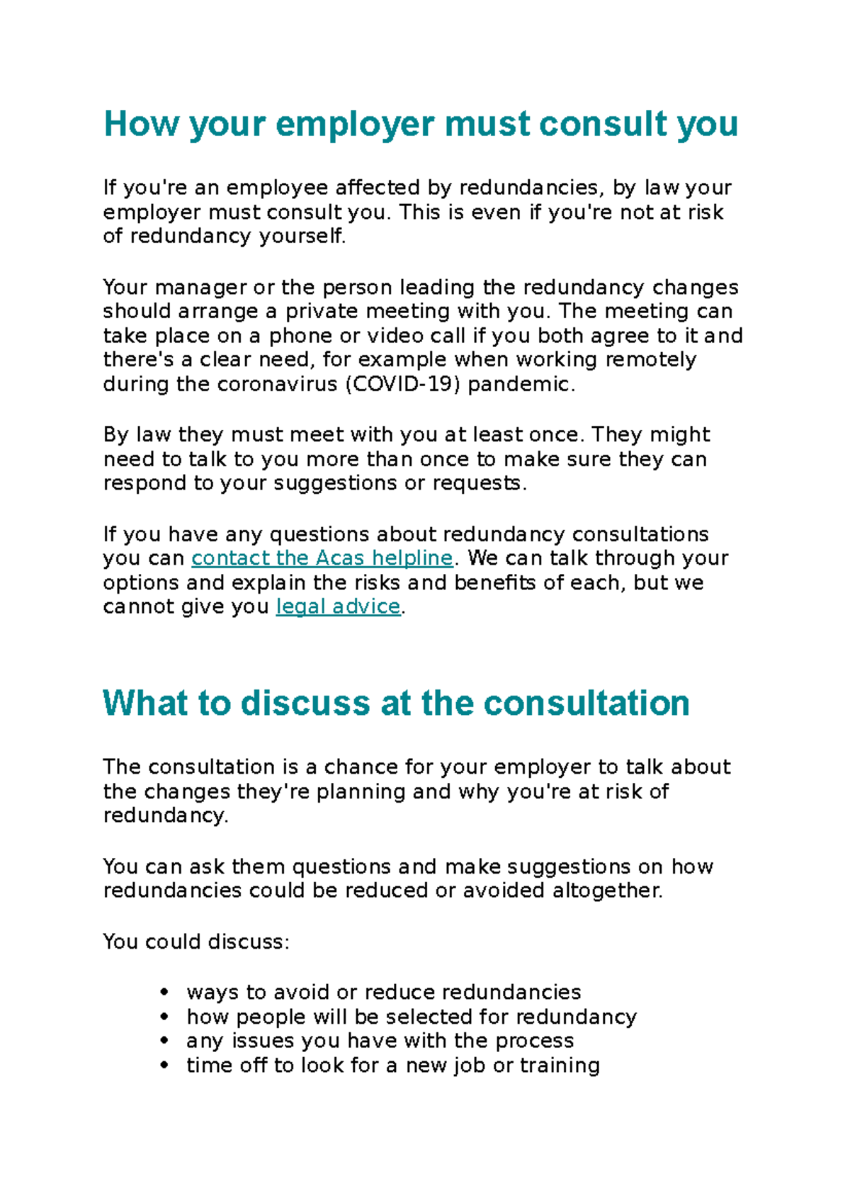 How your employer must consult you redundancy - How your employer must ...