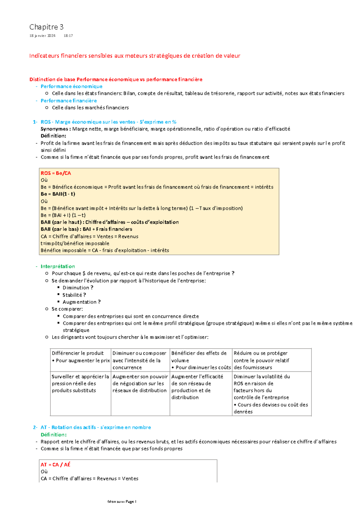 Chapitre 3 - Notes de cours - Indicateurs financiers sensibles aux ...