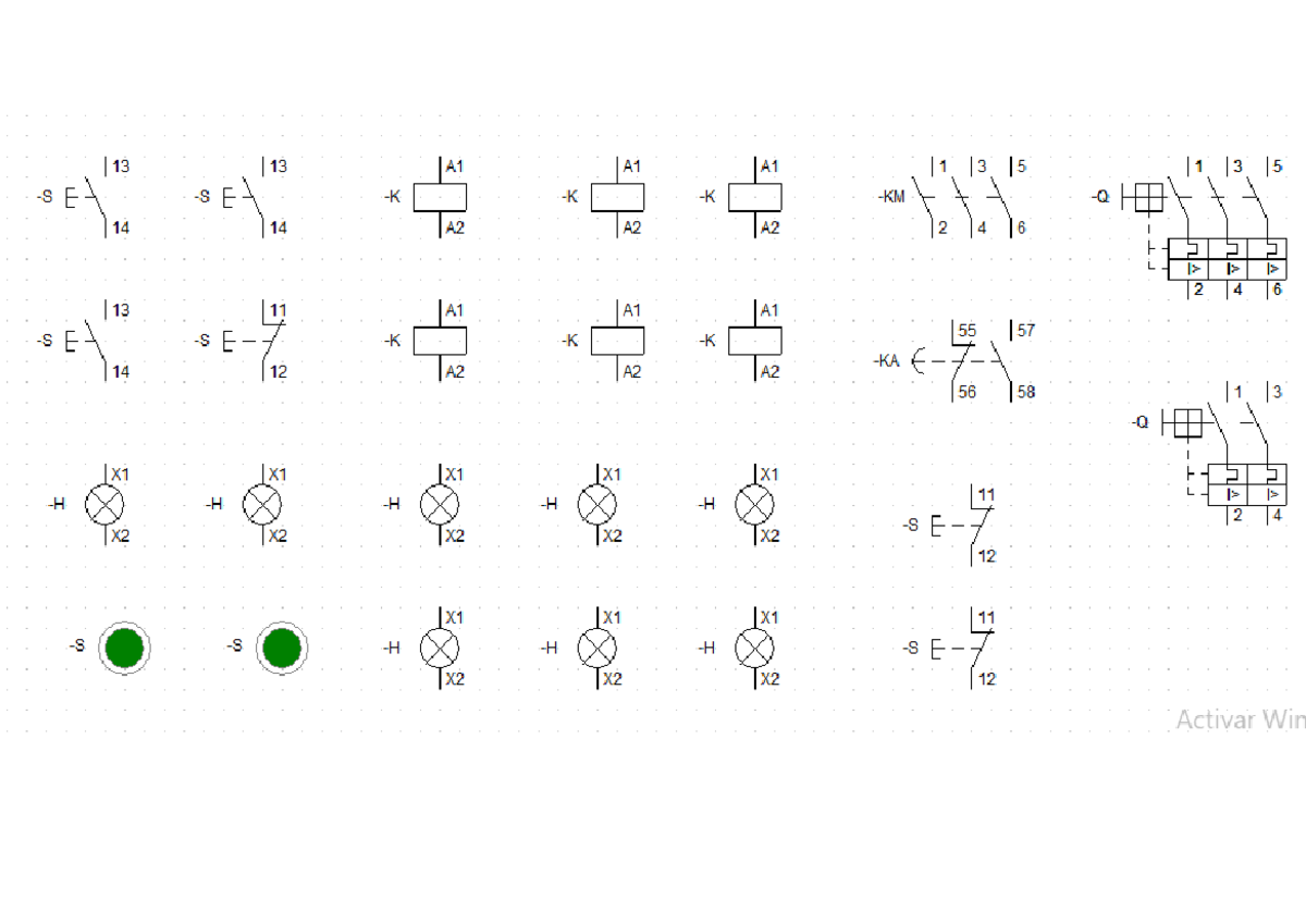 Contactores - 13 13 A1 A1 A1 1 3 5 1 3 5 -S E -S E -K -K -K -KM 14 14 ...