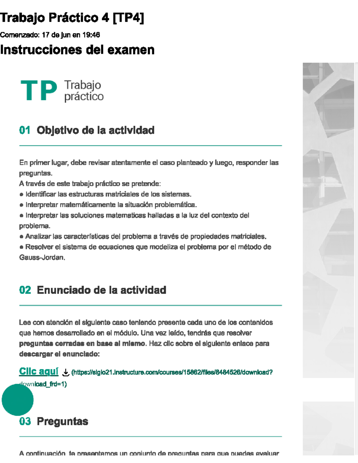 TP4- Heramientas Matemáticas 1 - Algebra 80 - Studocu