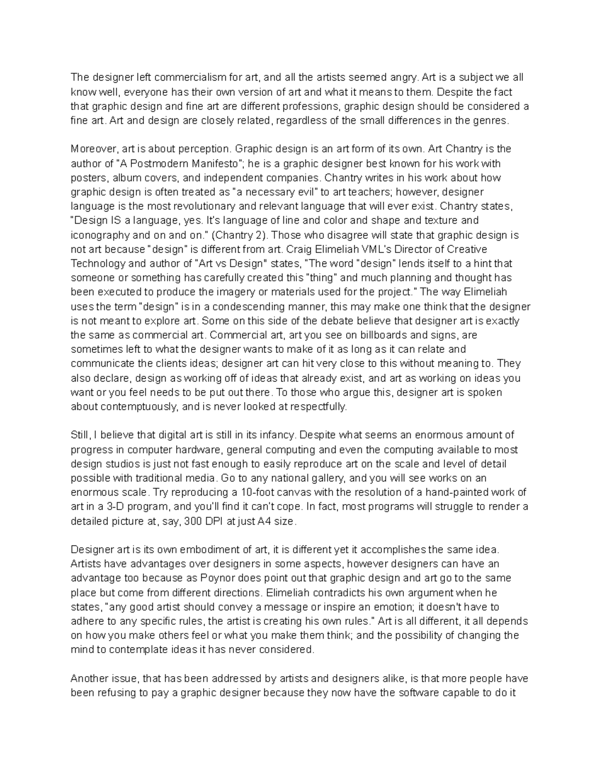 Argumentative Essay Whether Graphic Design Should Be Considered A Fine ...