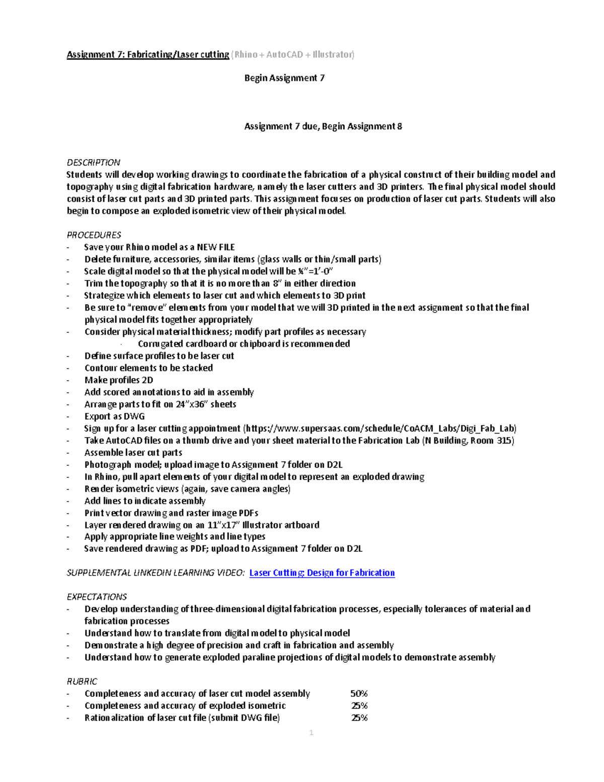 Assignment 7- Fabricating Laser cutting - 1 Assignment 7: Fabricating ...