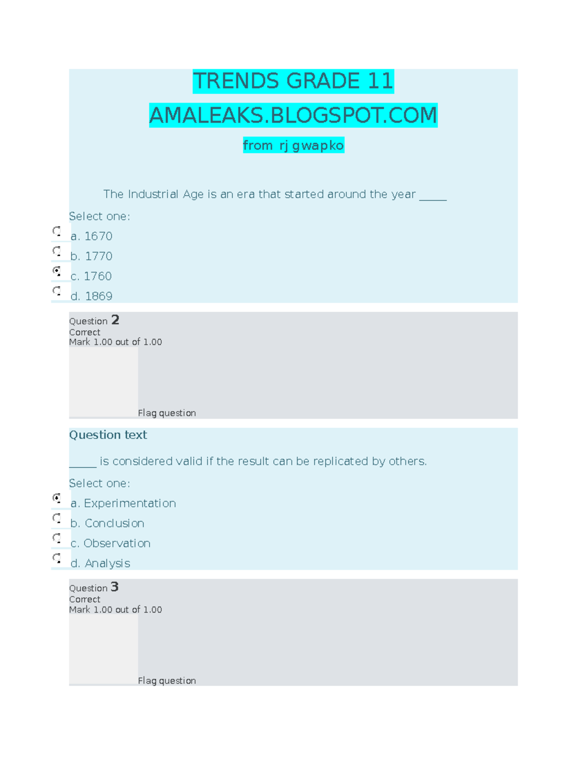 [ Amaleaks. Blgspot.COM] Trends Week 1-10 grade 11 - TRENDS GRADE 11 ...