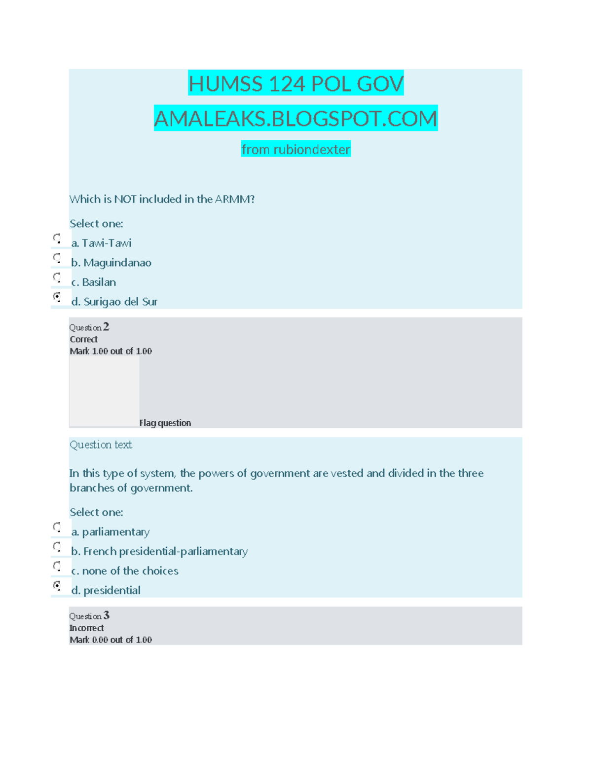 Pdfcoffee - HUMSS124 - HUMSS 124 POL GOV AMALEAKS from rubiondexter ...