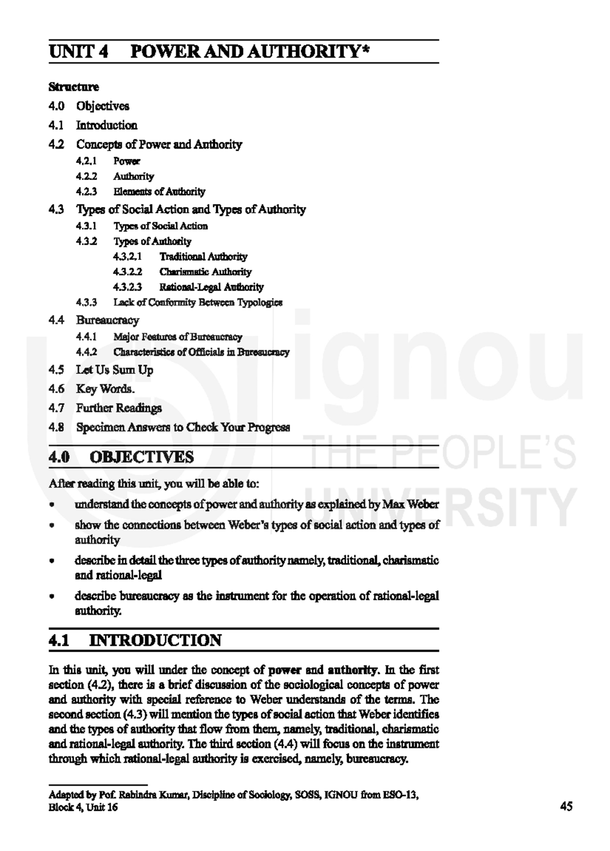 Unit-4 (17) - Important pointers - BA (hons) Sociology - Introduction ...