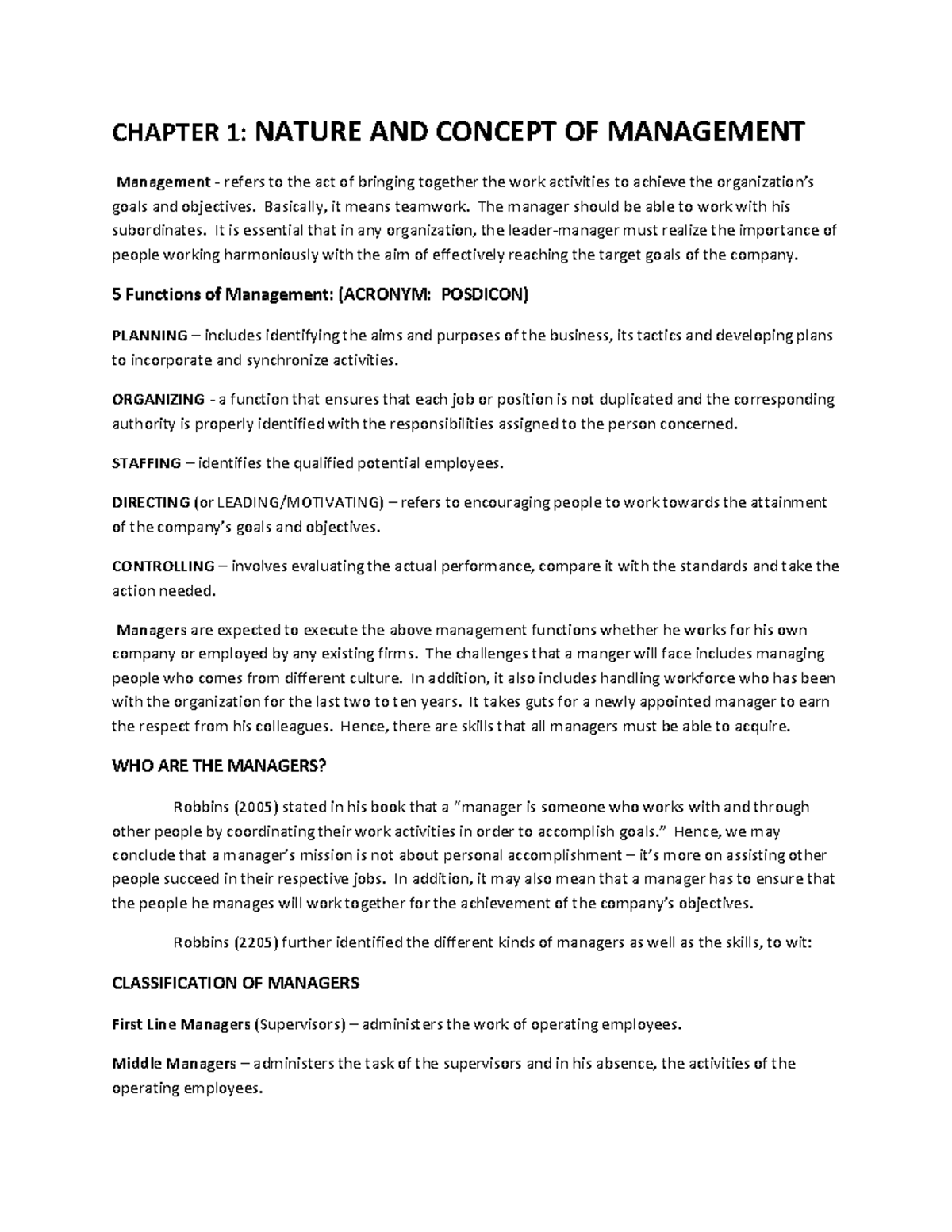 Chapter-1-org-man-reviewer compress - CHAPTER 1: NATURE AND CONCEPT OF ...