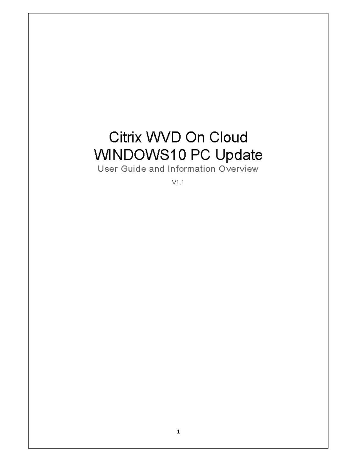 User Guide AIG WVD-On-Cloud V1.1 - Citrix WVD On Cloud WINDOWS10 PC ...