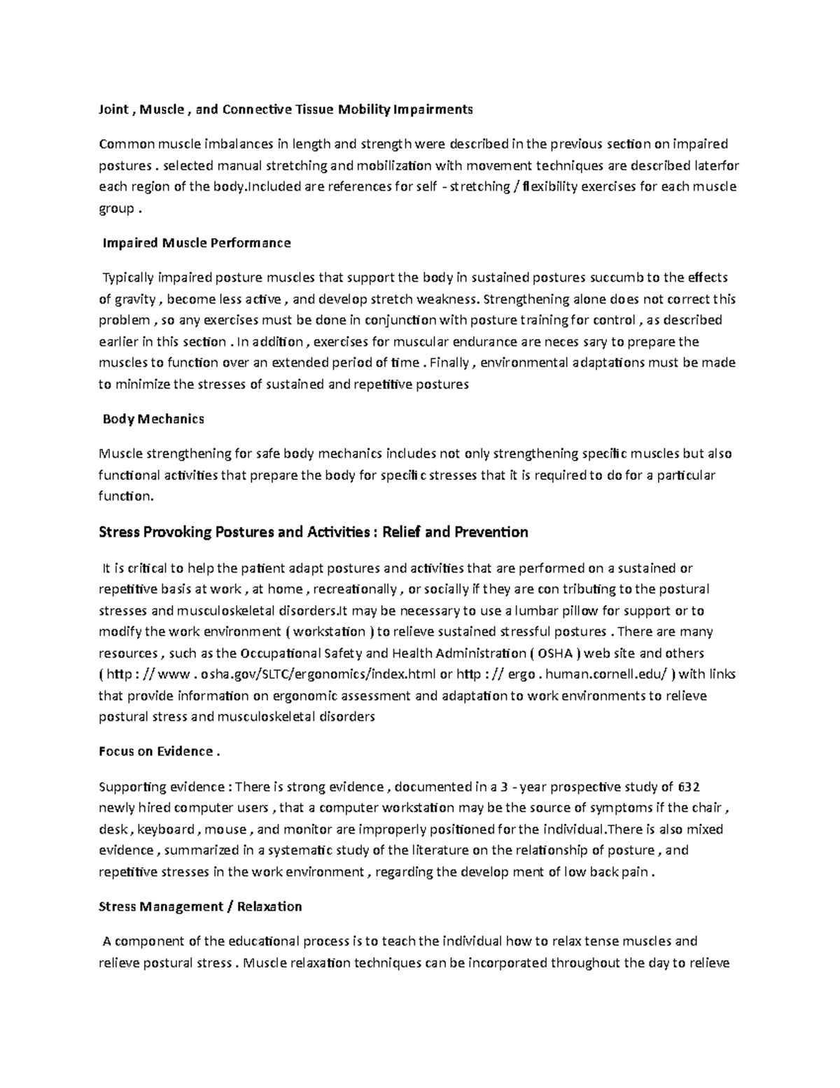 Joint , Muscle-WPS Office - Joint , Muscle , and Connective Tissue ...
