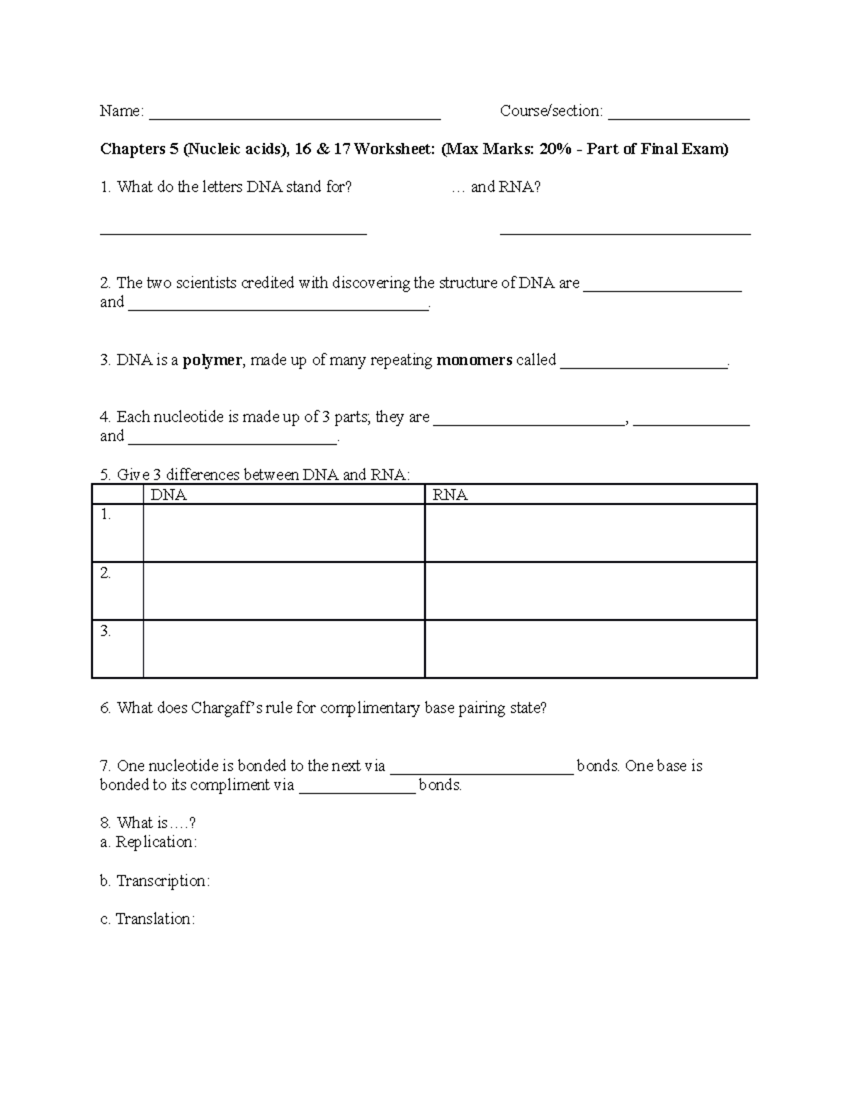 Ch 16 and 17 worksheet-1 - Name ...