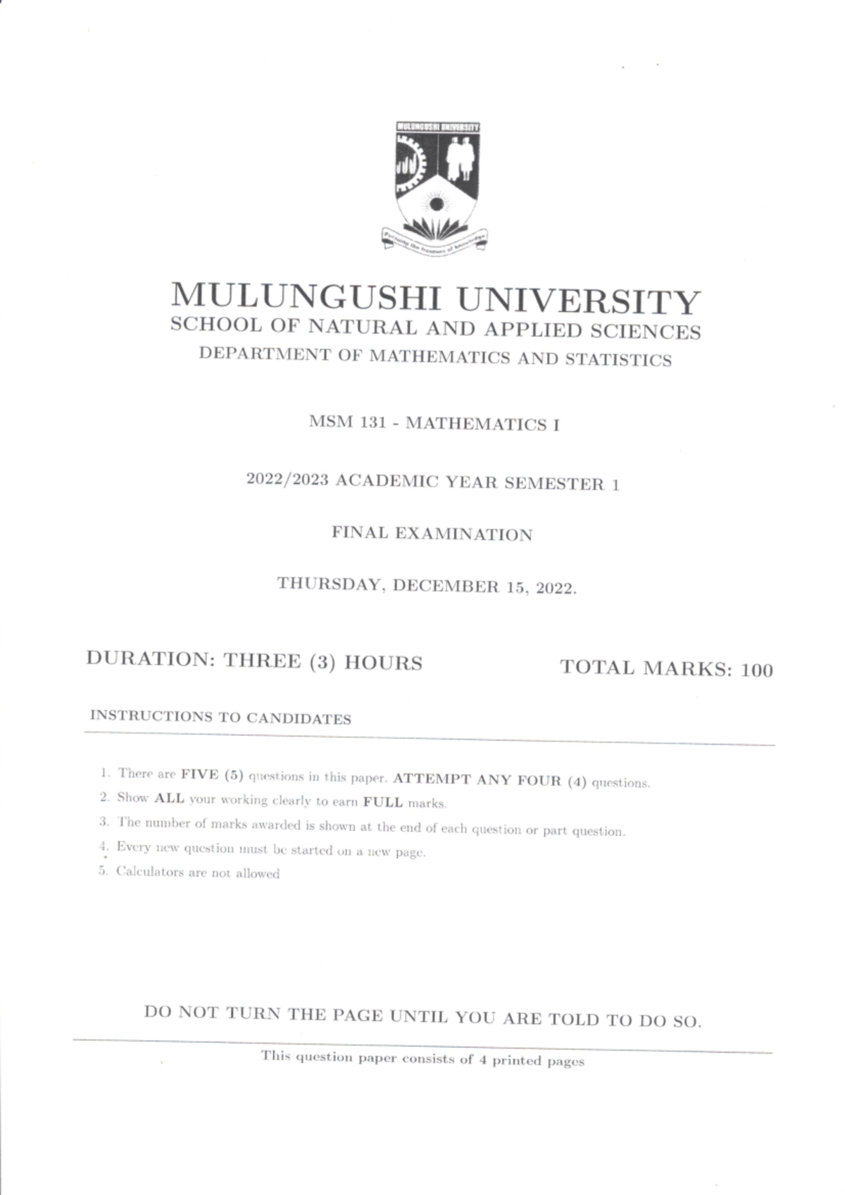 MSM 131 December, 2022 - To practice for exams - “iv acs ot \ ij J om Fo oe)wry Be ition ssCa ...