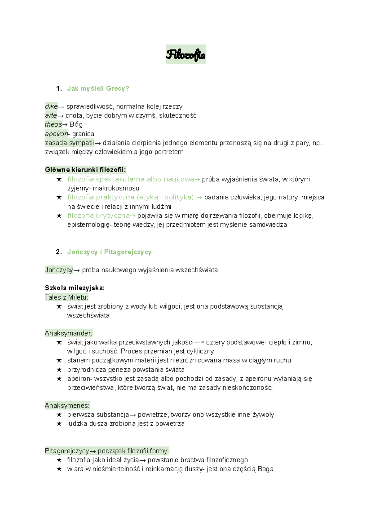 Notatki na egzamin- filozofia Zbigniew Rudnicki - Filozofia Jak myśleli ...