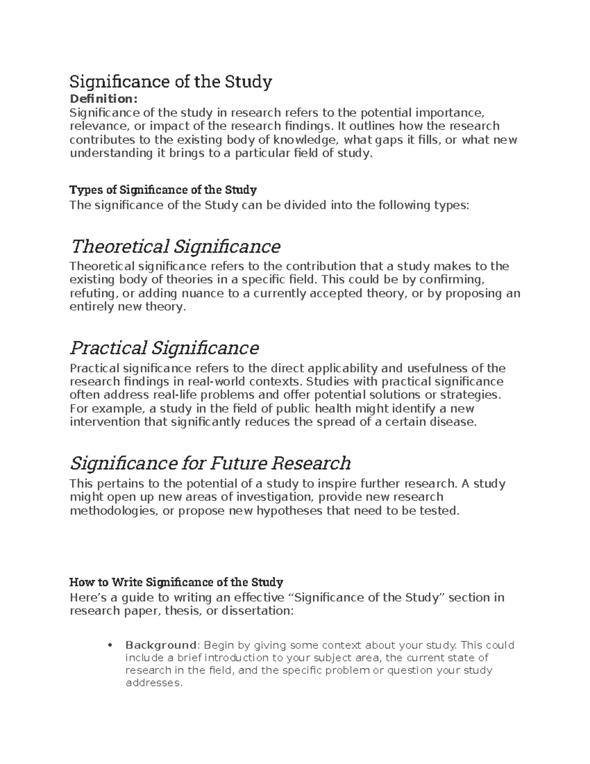Significance of the Study - Significance of the Study Definition ...