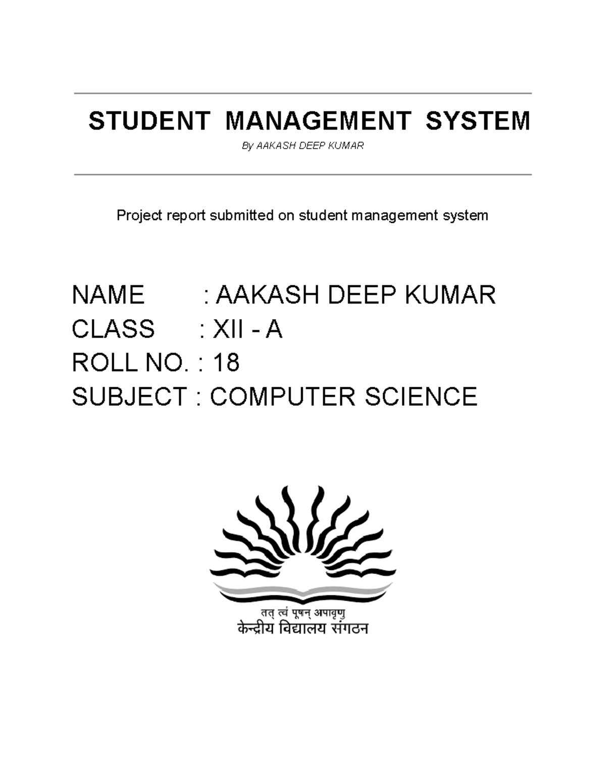Student management in mysql - STUDENT MANAGEMENT SYSTEM By AAKASH DEEP ...