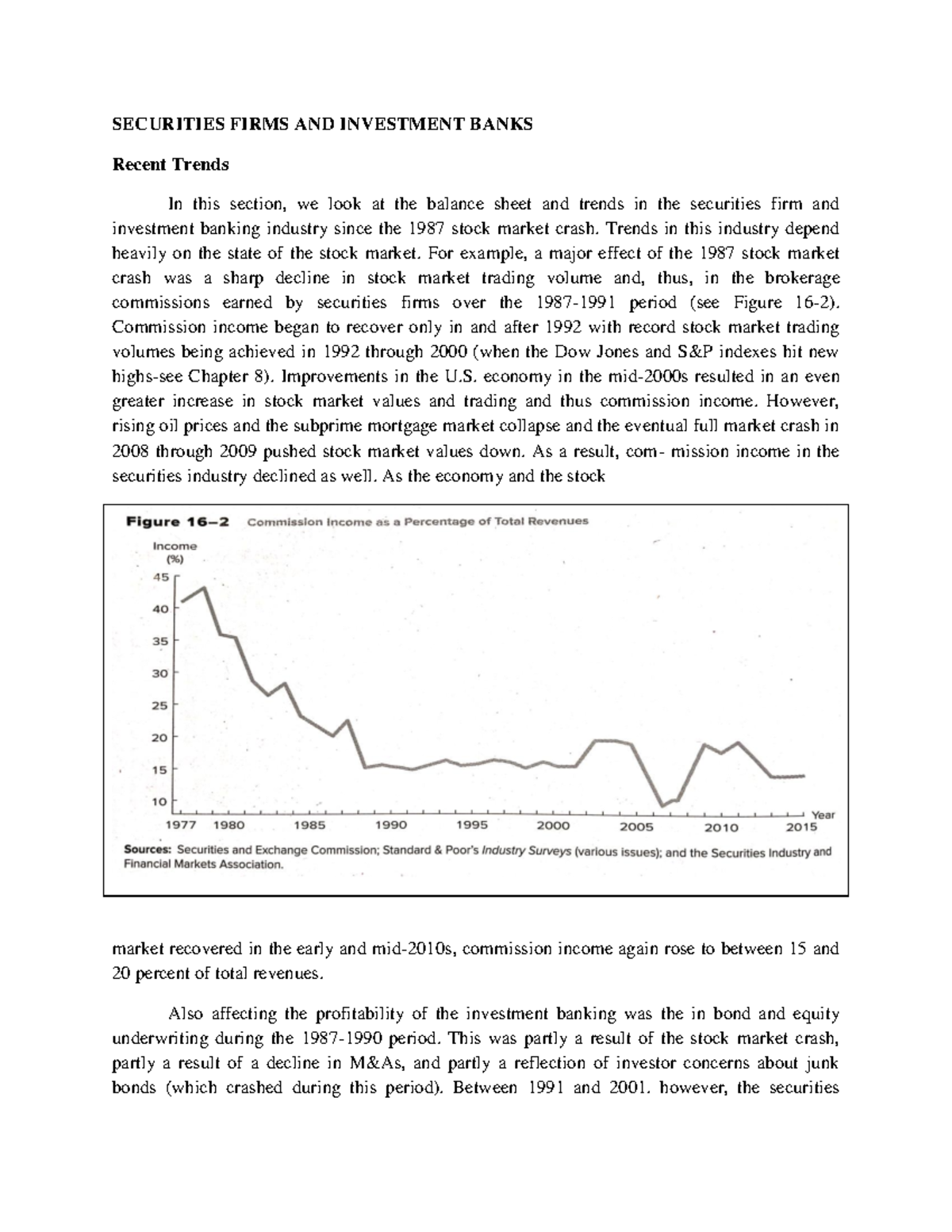 Securities Firms AND Investment Banks Recent Trends - SECURITIES FIRMS ...
