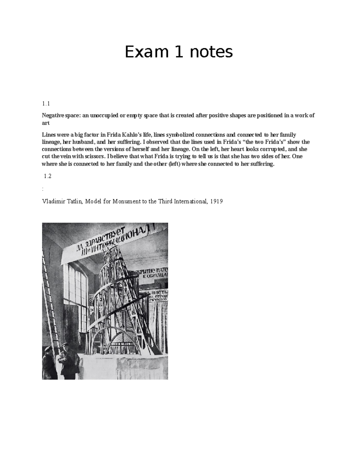 Exam 1 notes - yur - Exam 1 notes 1. Negative space: an unoccupied or ...