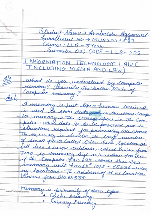 LLB-202 - LLB Notes - Adminitrative Law Notes - 3rd Semester - Studocu