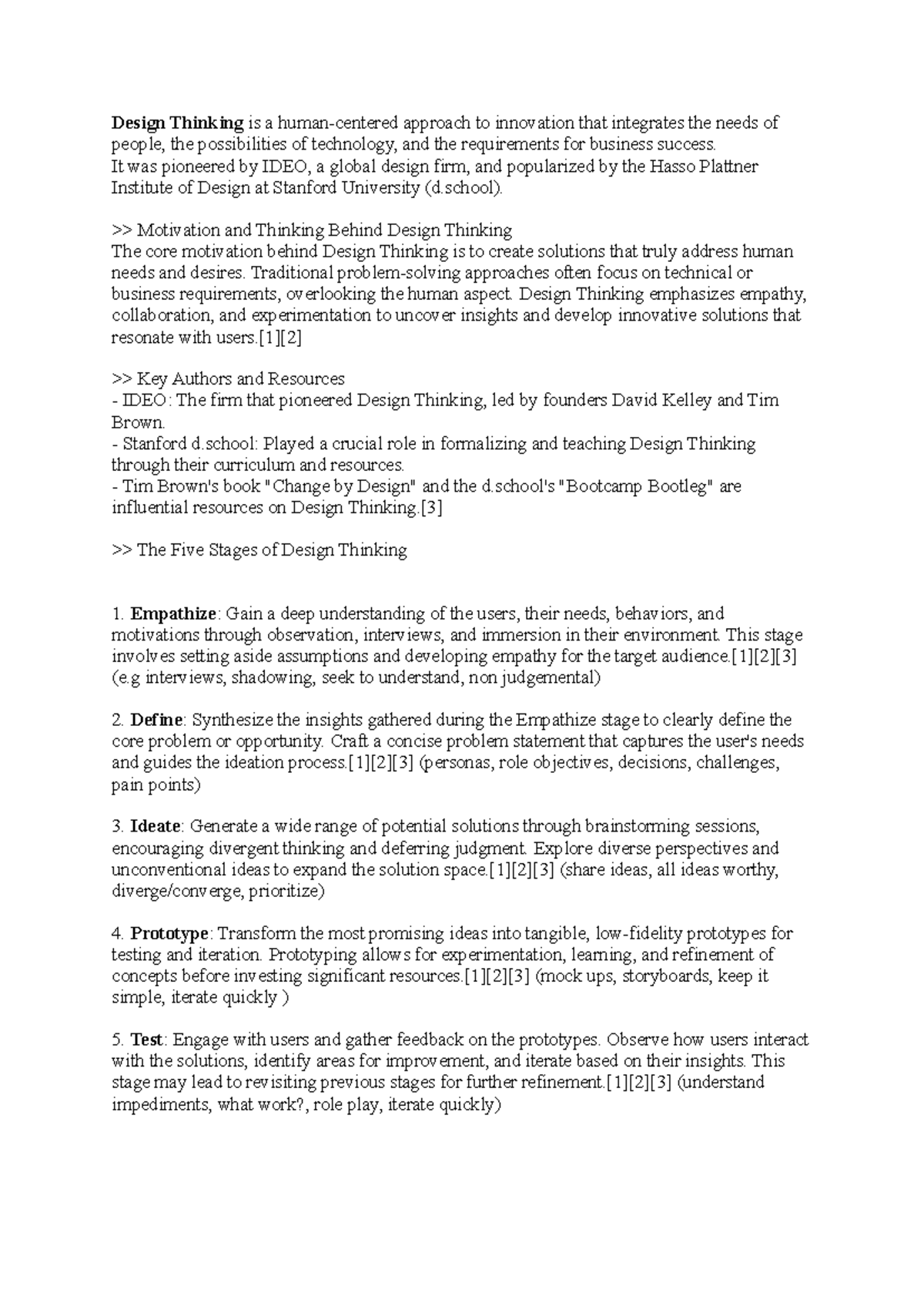 Design Thinking Notes - Design Thinking is a human-centered approach to ...