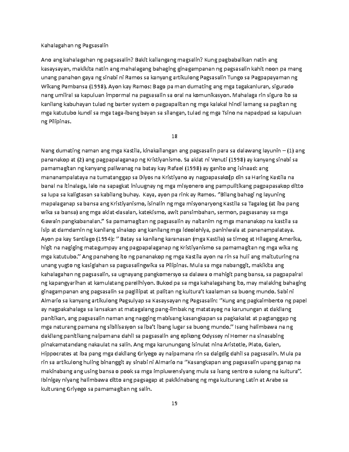 311188993 Kahalagahan Ng Pagsasalin - Kahalagahan ng Pagsasalin Ano ang ...