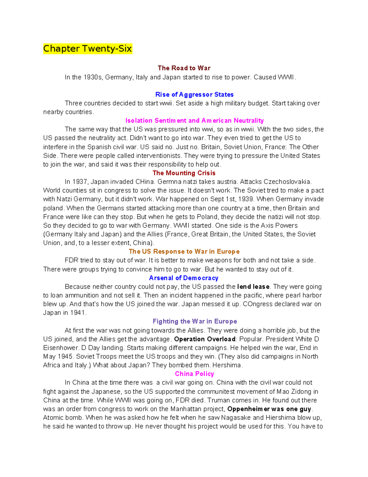 Chapter Twenty-Six - APUSH - American History Notes - Chapter Twenty ...