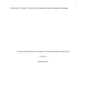 CYB-220 6-2 Project Two Submission Network Segmentation Strategy Chad Archer - CYB-220-H7128 ...