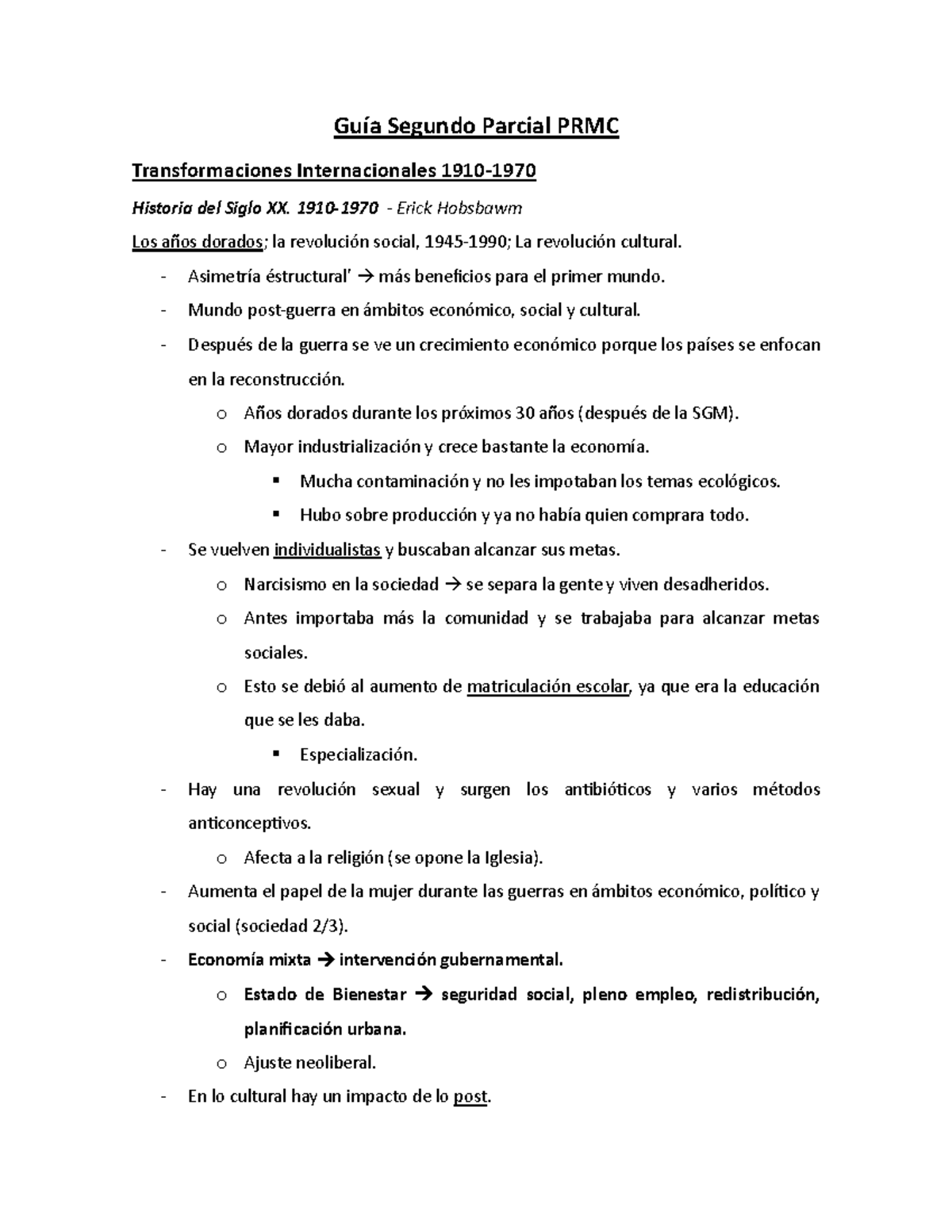 Guía Segundo Parcial PRMC - Guía Segundo Parcial PRMC Transformaciones ...