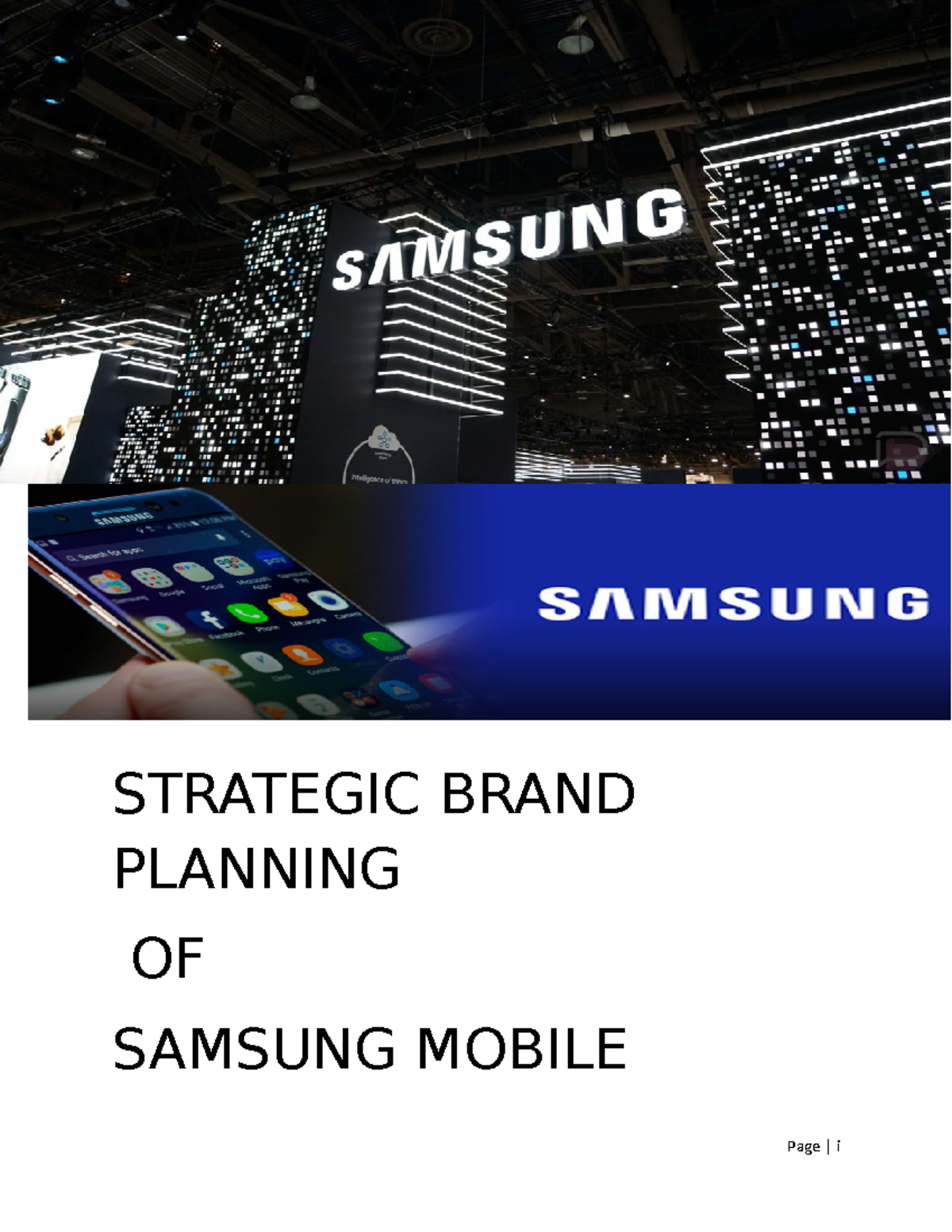 STRATEGIC BRAND PLANNING OF SAMSUNG MOBILE - STRATEGIC BRAND PLANNING ...