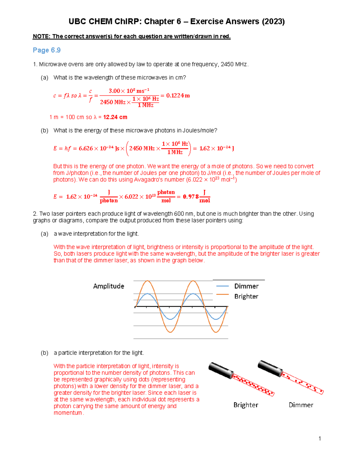 Chapter 6 Exercise Answers 2023 - NOTE: The correct answer(s) for each ...