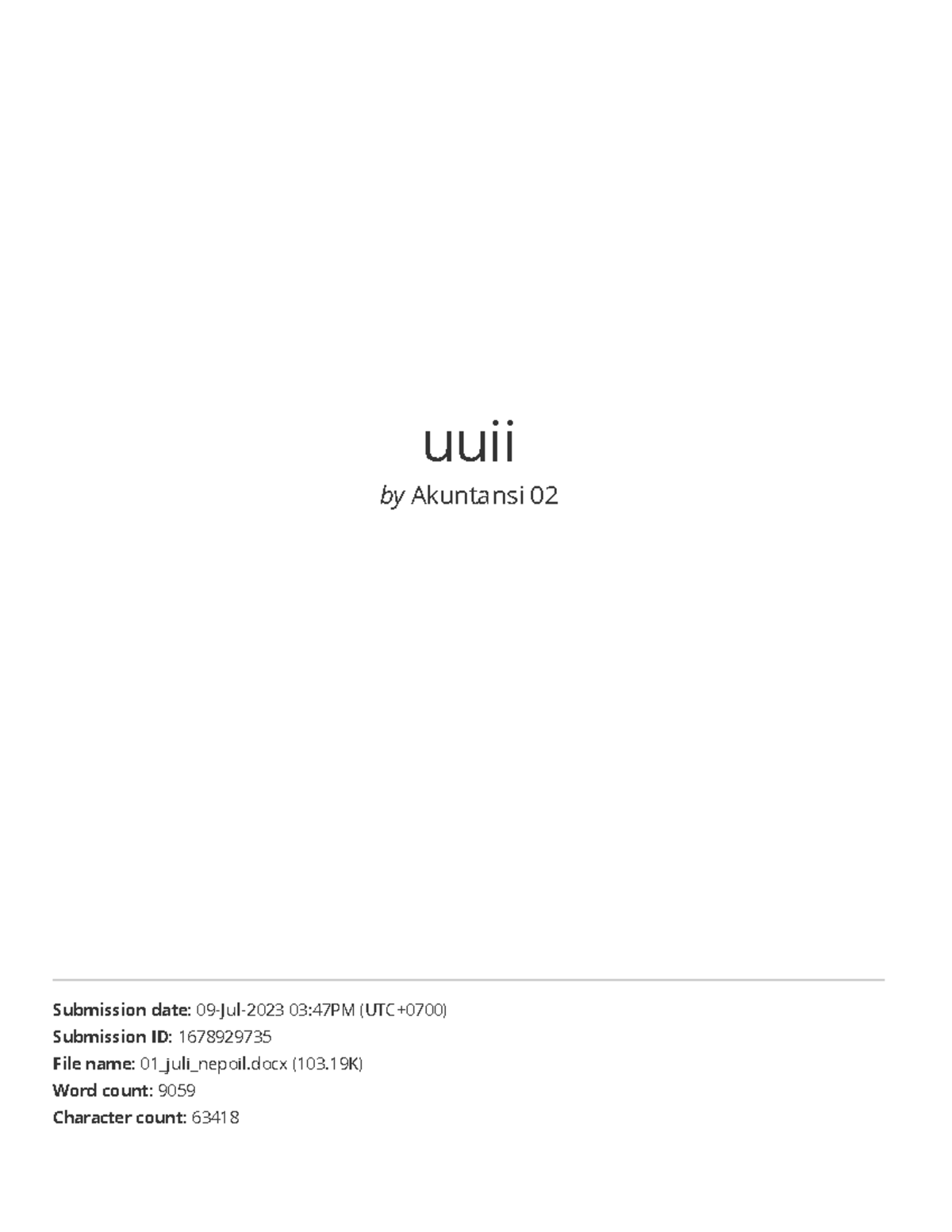Uuii - good - Fakultas Kedokteran - by Akuntansi 02uuii Submission date ...