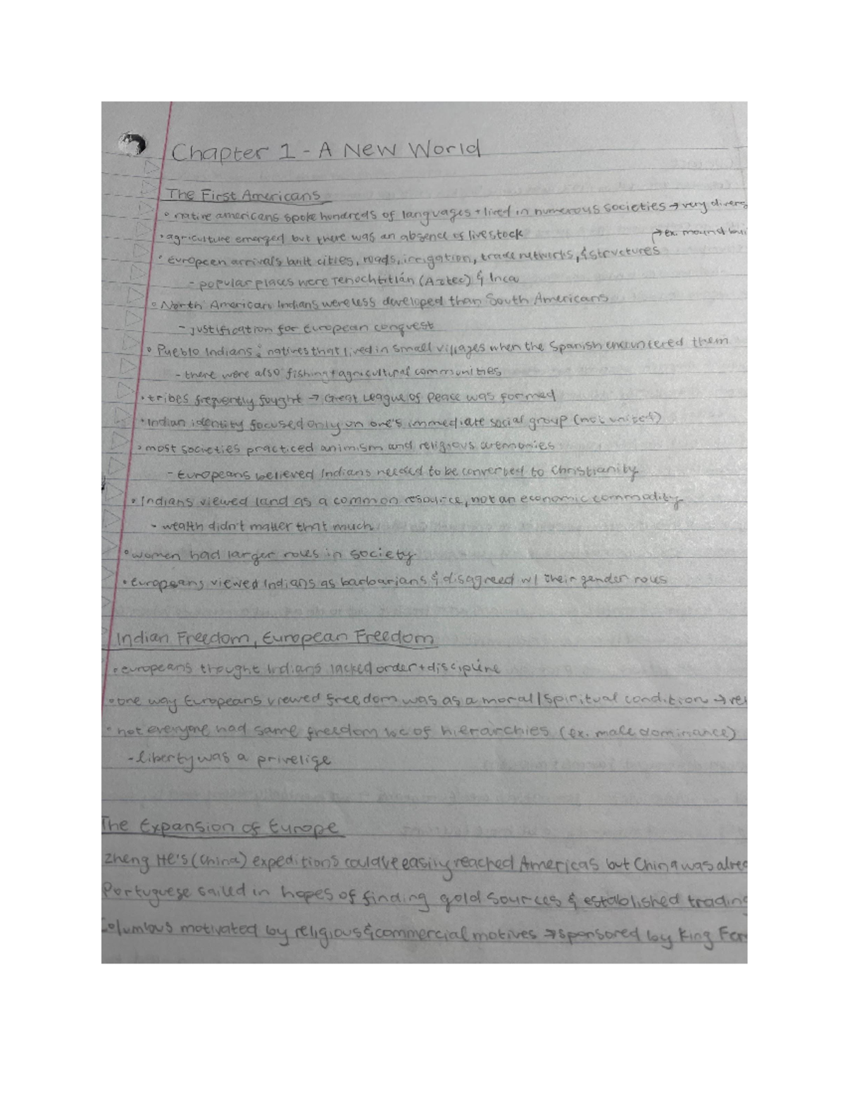 Ch 1 - ch 1 notes - Chapter 1 A New World The First Americans native ...