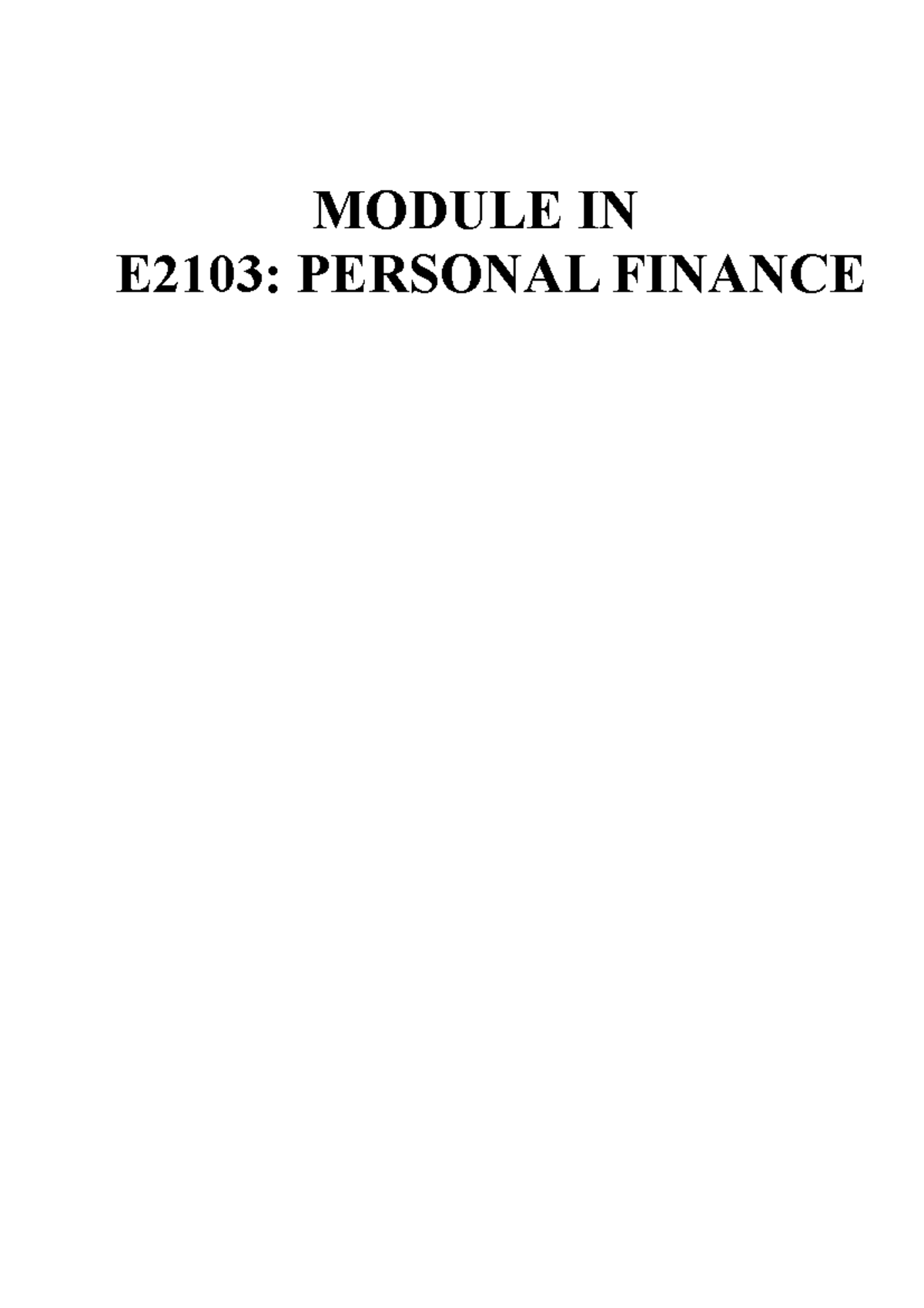 Chapter 4 Determining Where Your Money Goes - MODULE IN E2103: PERSONAL ...