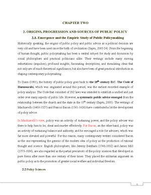 Chapter Three policy - JEMAL ALI - CHAPTER THREE 3. POLICY CYCLES AND ...
