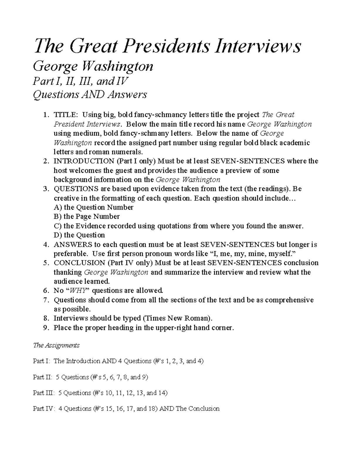 The Great Presidents Interviews - The Great Presidents Interviews ...