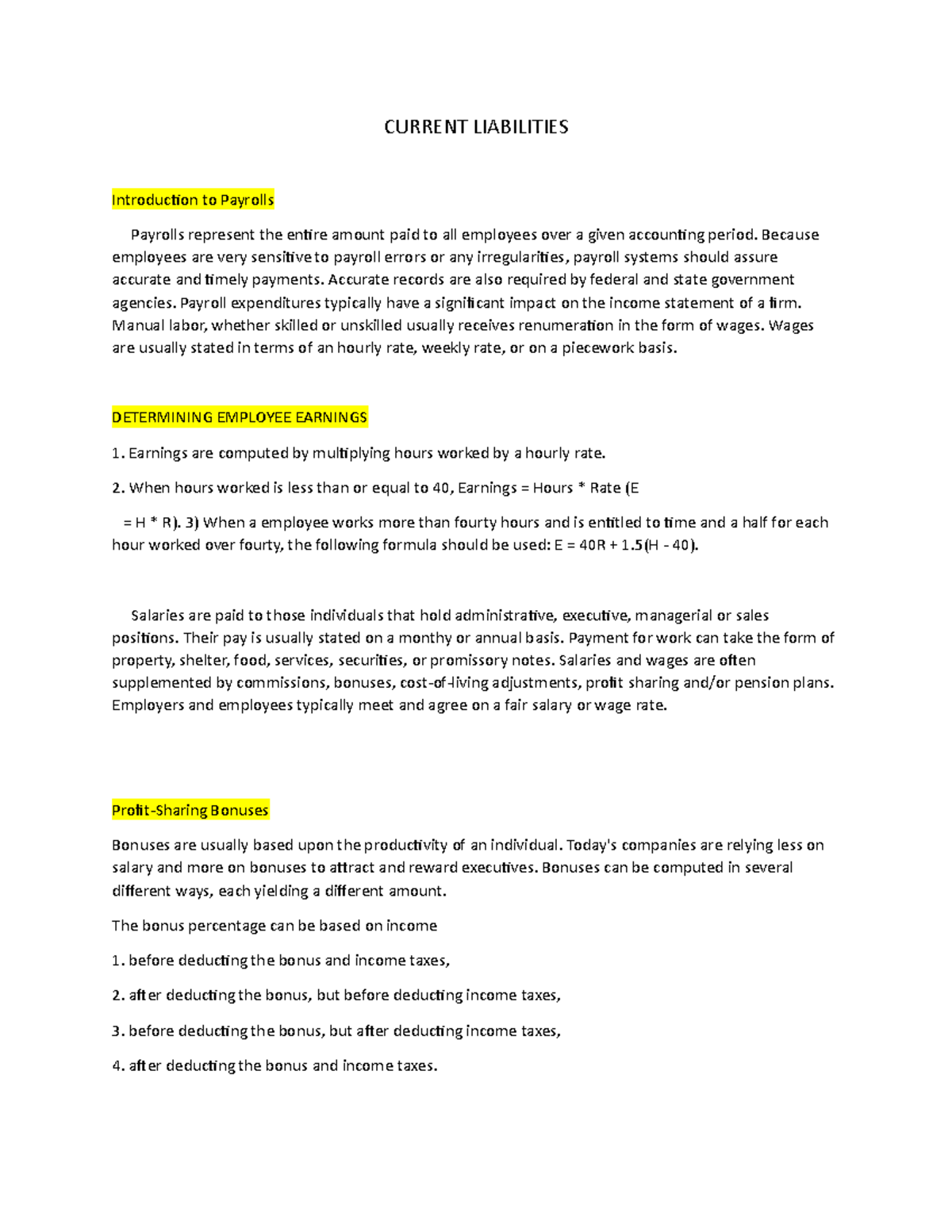 Current Liabilities Bs Accountancy Ucu Studocu
