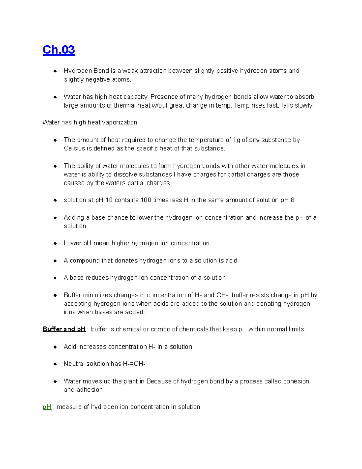 Bio 101 Ch3-Ch4 - Pearson is what I use and is what I gather my information from, it is used in ...