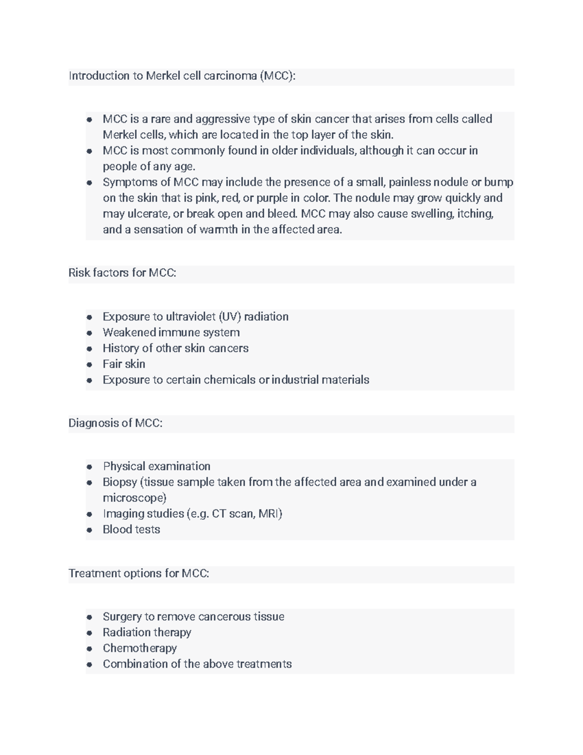 Merkel cell carcinoma study guide - Introduction to Merkel cell ...