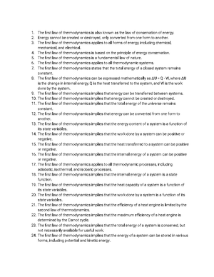 The laws of thermodynamics and their significance - The First Law of ...