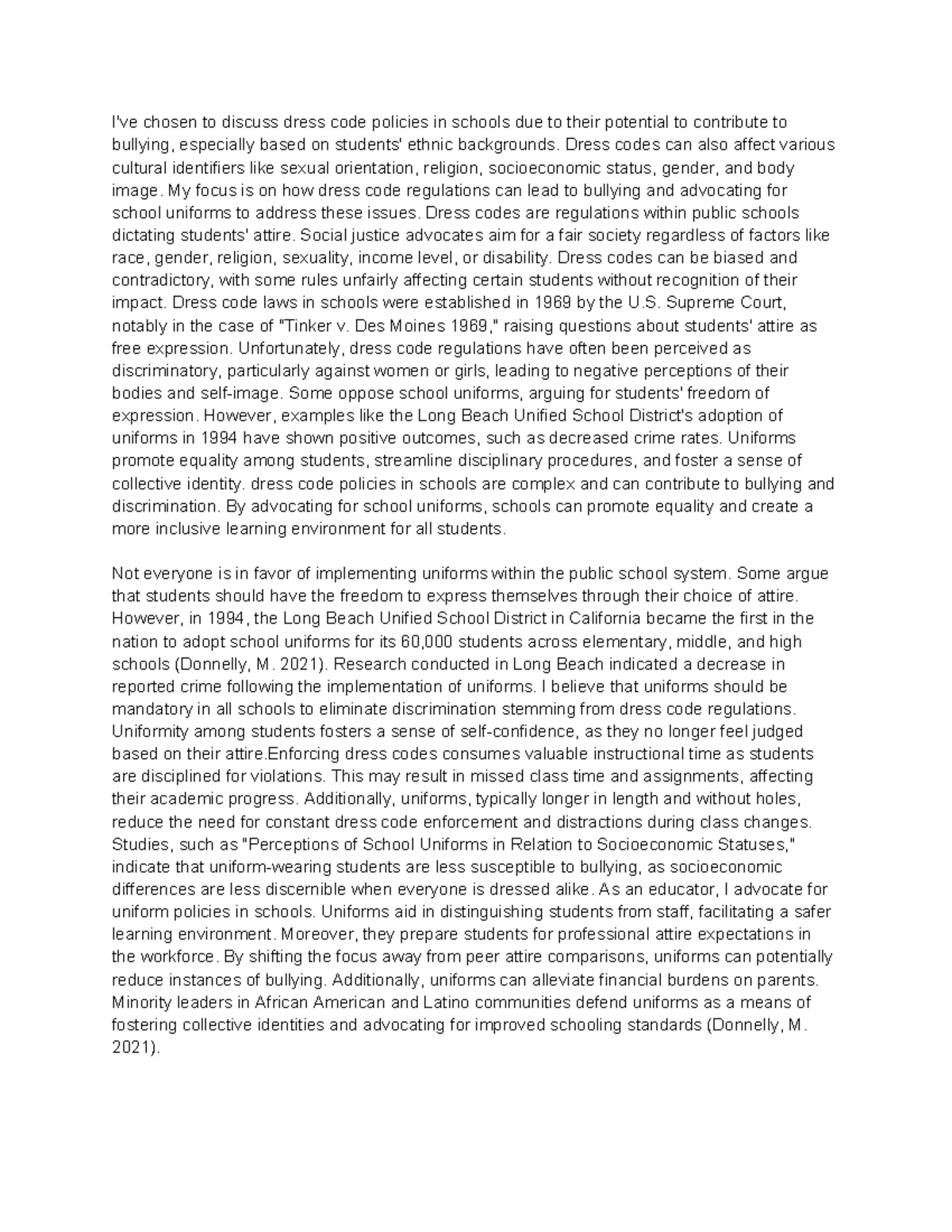 Social Injustice and Cultural Identifiers Research Rough Draft - I've ...