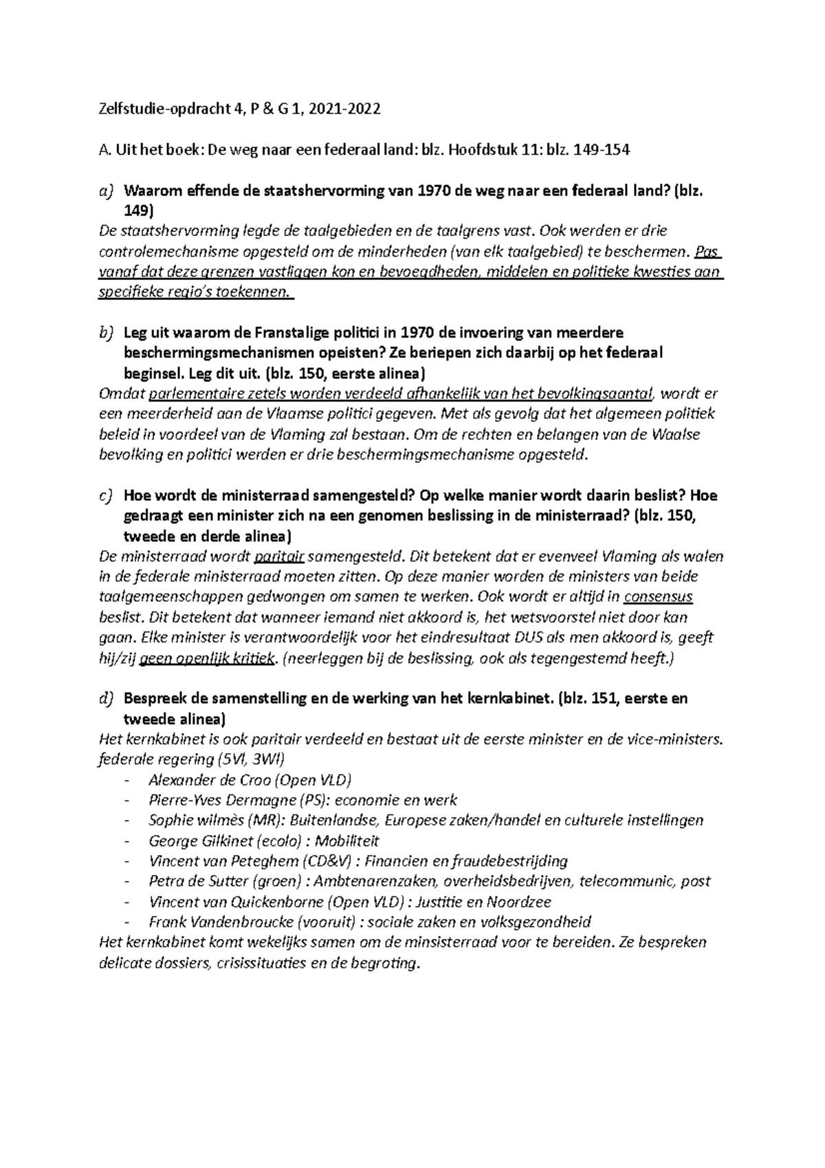 Zelfstudie-opdracht-4-P-G-2021-2022-1 - Zelfstudie-opdracht 4, P & G 1 ...