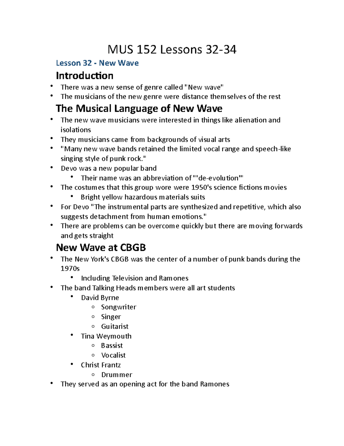 MUS 152 Lessons 32-34 - Notes from the Text-Book - MUS 152 Lessons 32 ...