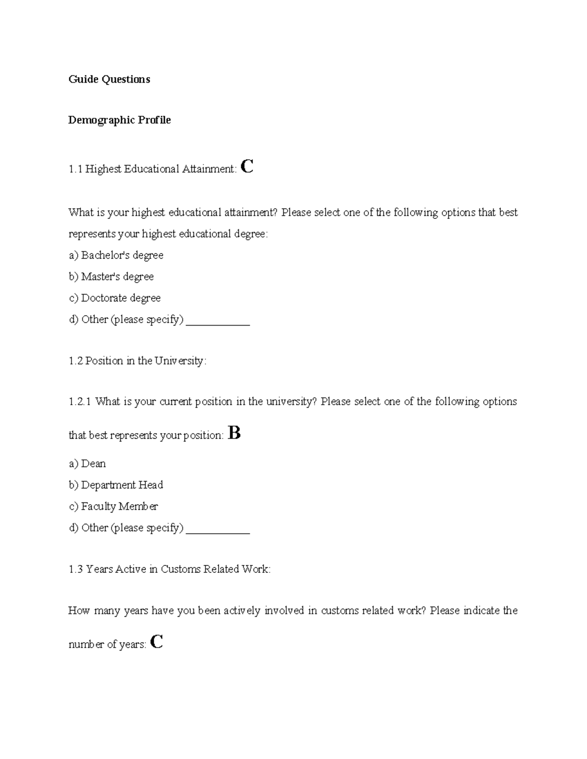 Guide-Questions-1 - asdasdasda - Guide Questions Demographic Profile 1 ...