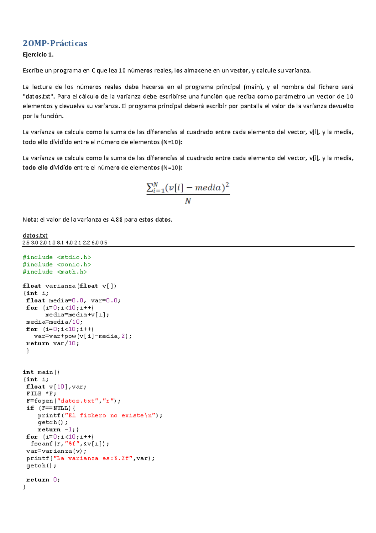 Exámen 2013, preguntas y respuestas - Examen C++. - 2OMP-­‐Prácticas ...