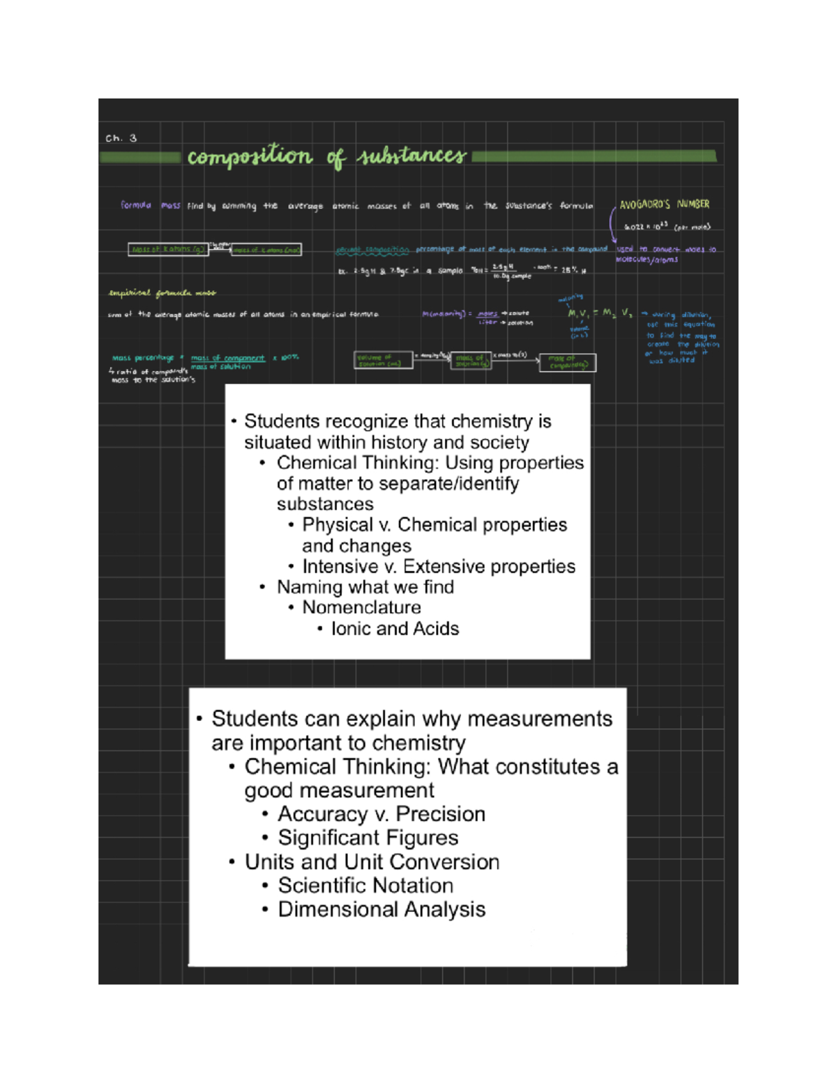 Unit 1 (Ch 1,2,3) Lecture - CHEM1109 - Studocu