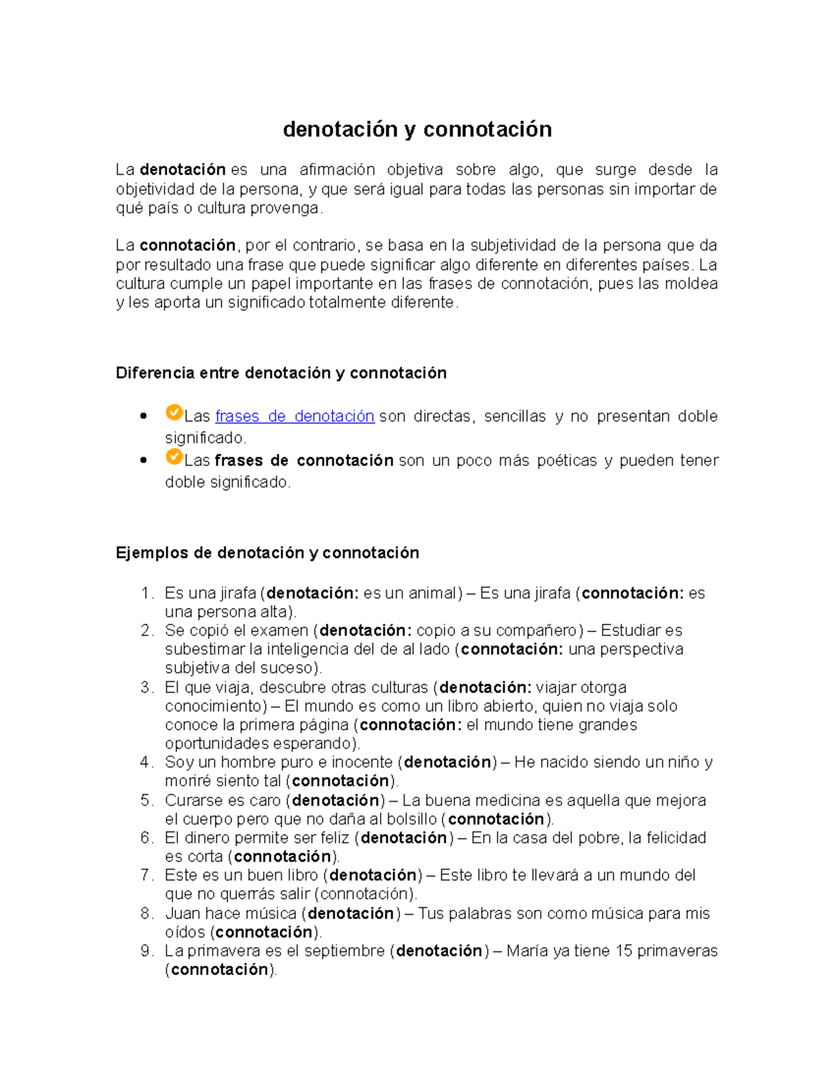 Denotación y connotación - denotación y connotación La denotación es ...