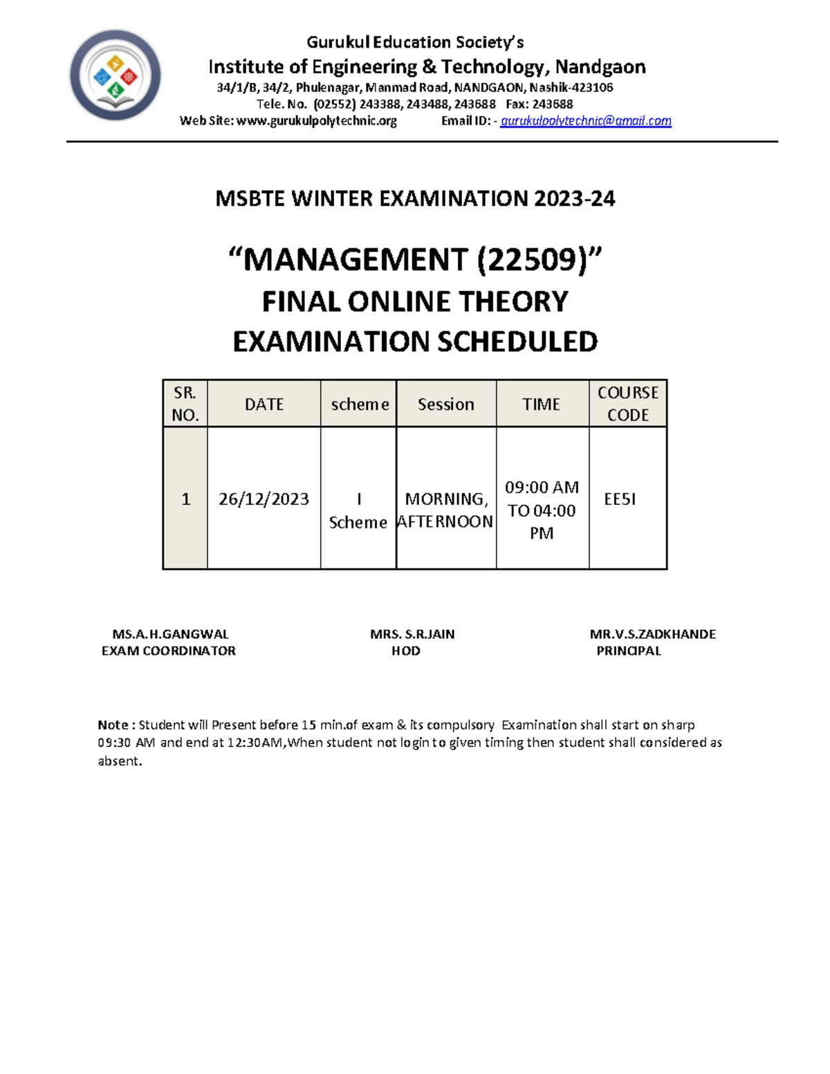 22509 MGT EE-5I - Model Answer - Gurukul Education Society’s Institute ...
