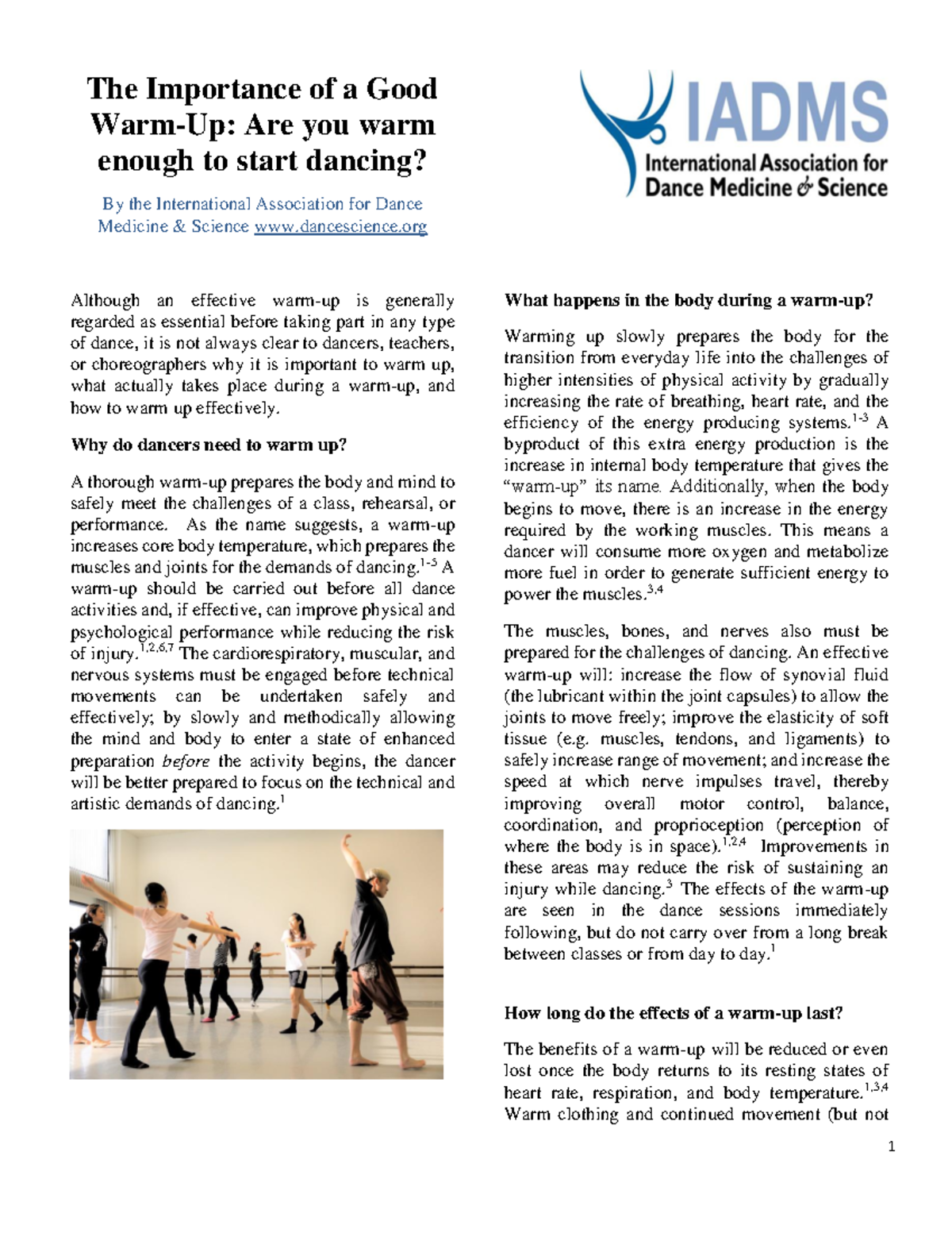 Warm-up-importance - Article speaks on the importance of warming up in ...