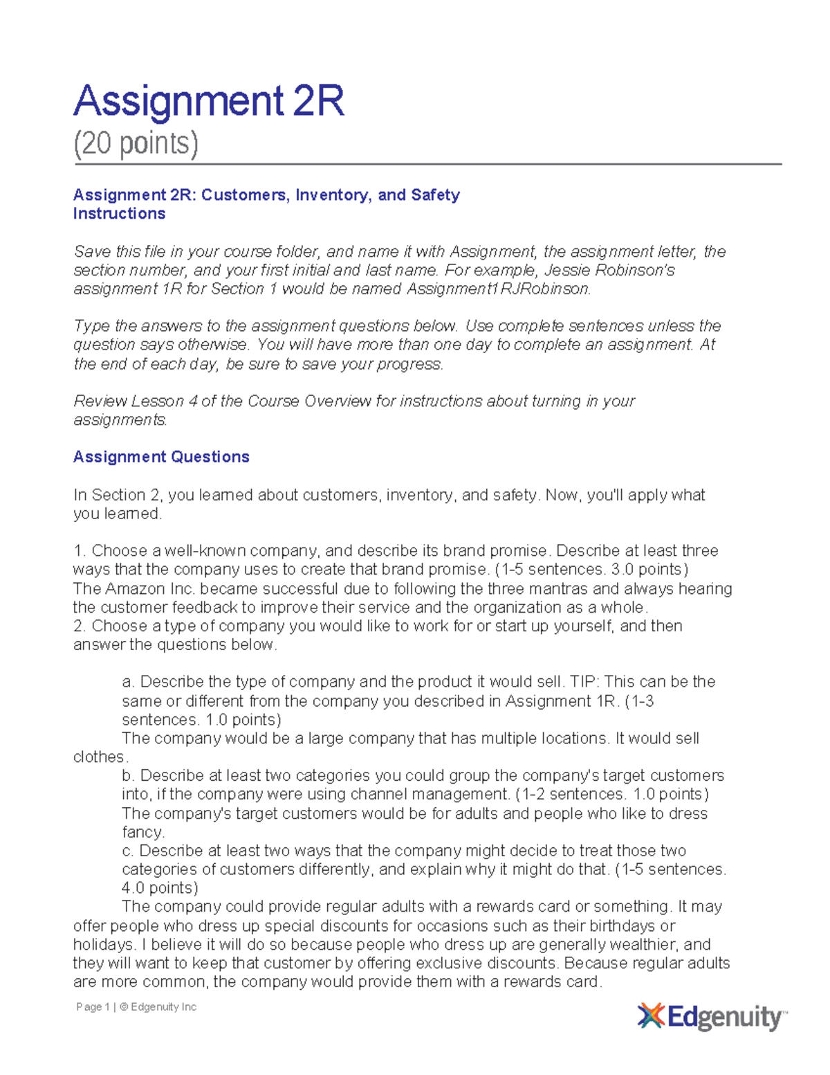 Assignment 2R - EL5733 - Page 1 | © Edgenuity Inc Assignment 2R (20 points) Assignment 2R: - Studocu